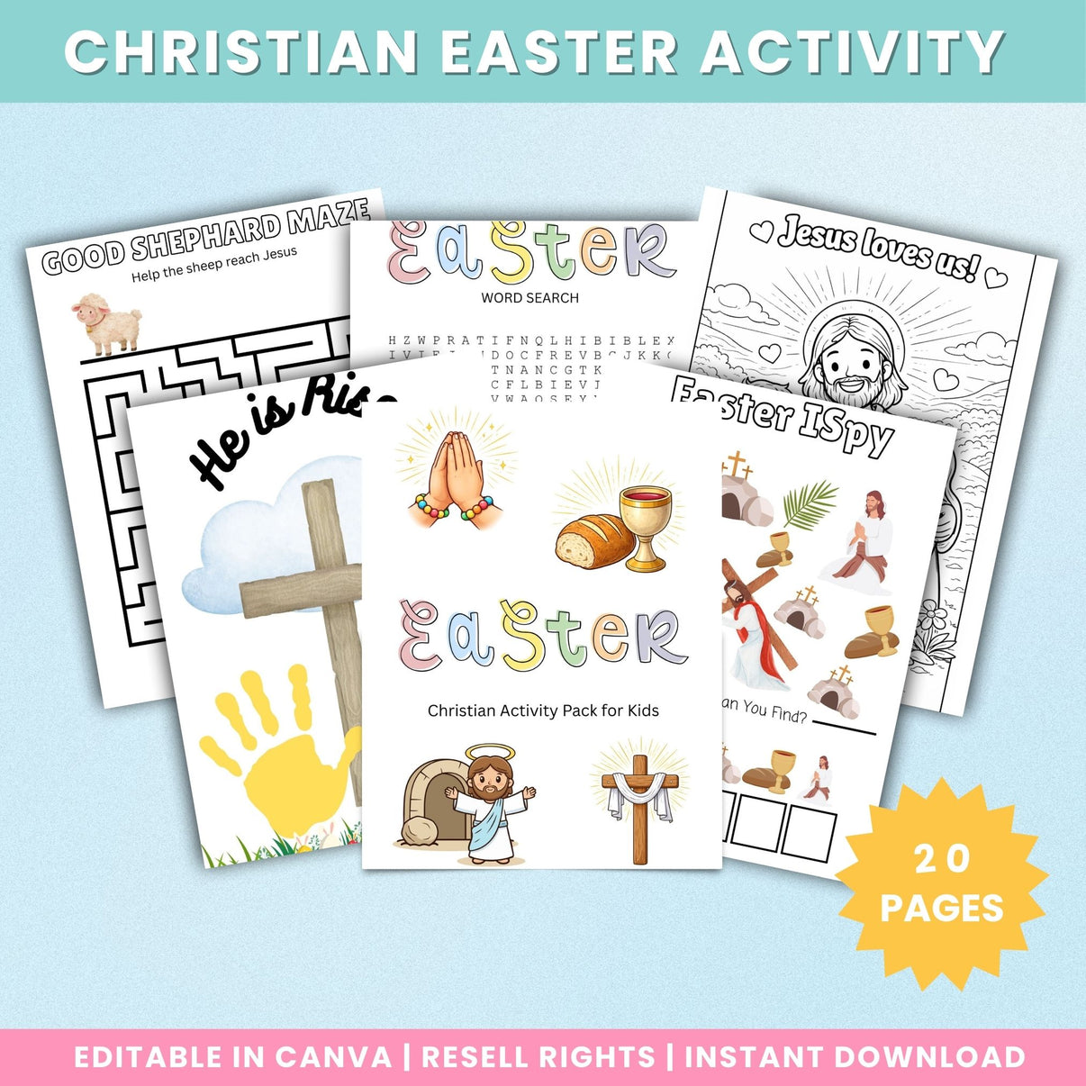 PLR Christian Easter Activity Pack For Kids – PLR Fairy LTD