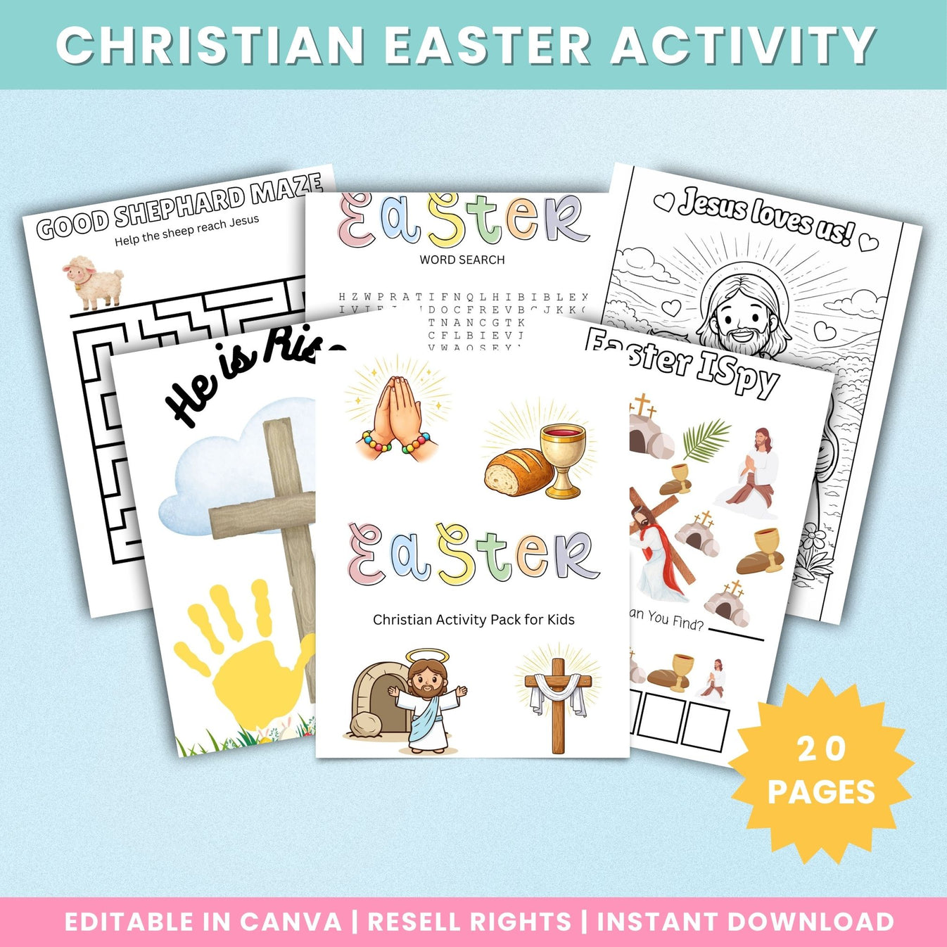 PLR Christian Easter Activity Pack For Kids – PLR Fairy LTD